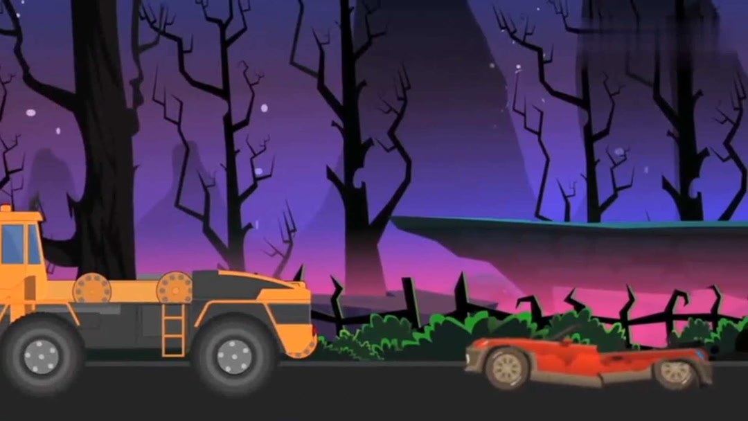 超级变形车,在恐怖山谷,帮助怪兽小车,好棒的亲子动画