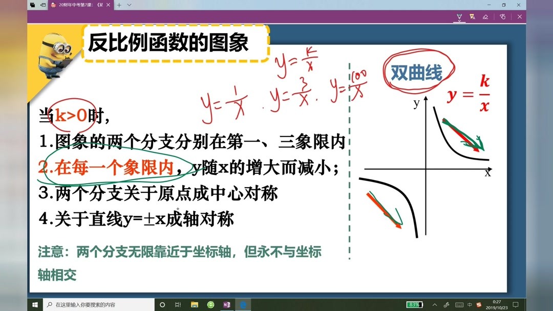 【青铜老师私人录制】反比例函数第1节