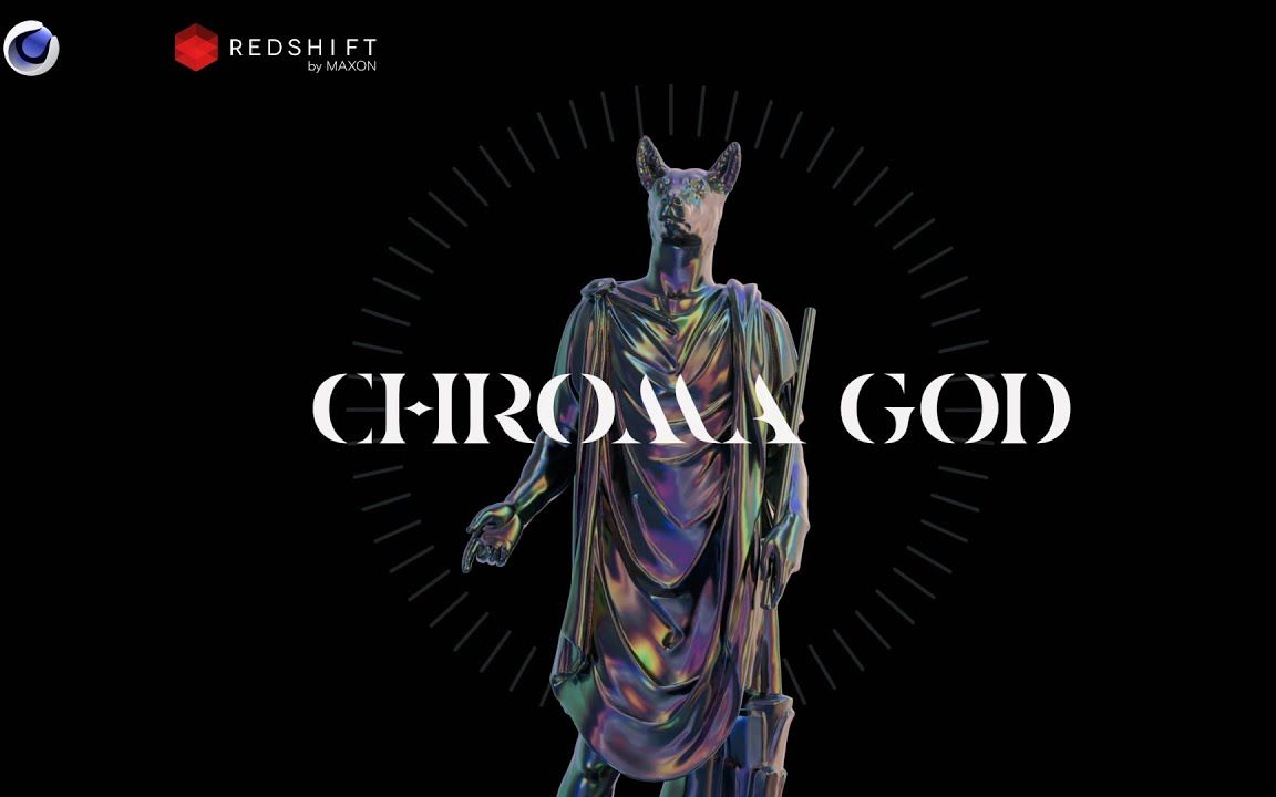 C4D & Redshift 彩色镀铬效果渲染技巧(中英文字幕)