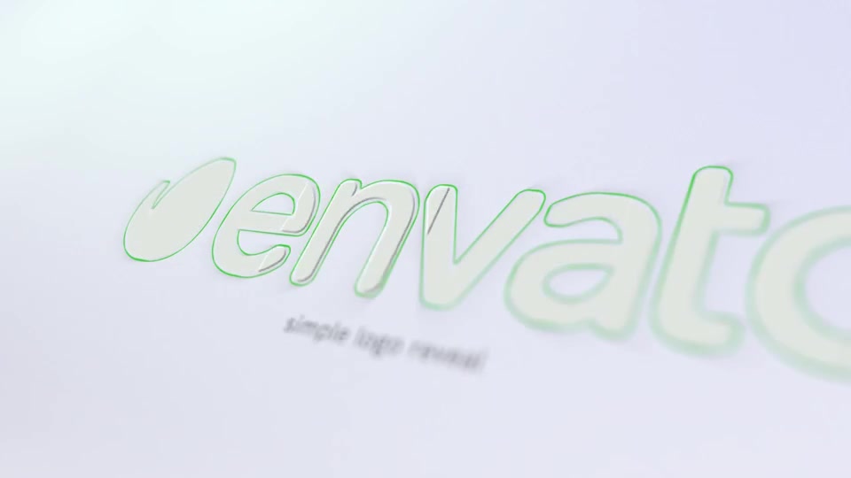 轮廓勾勒后像雕塑般凸出显现的明亮logo标志AE模板