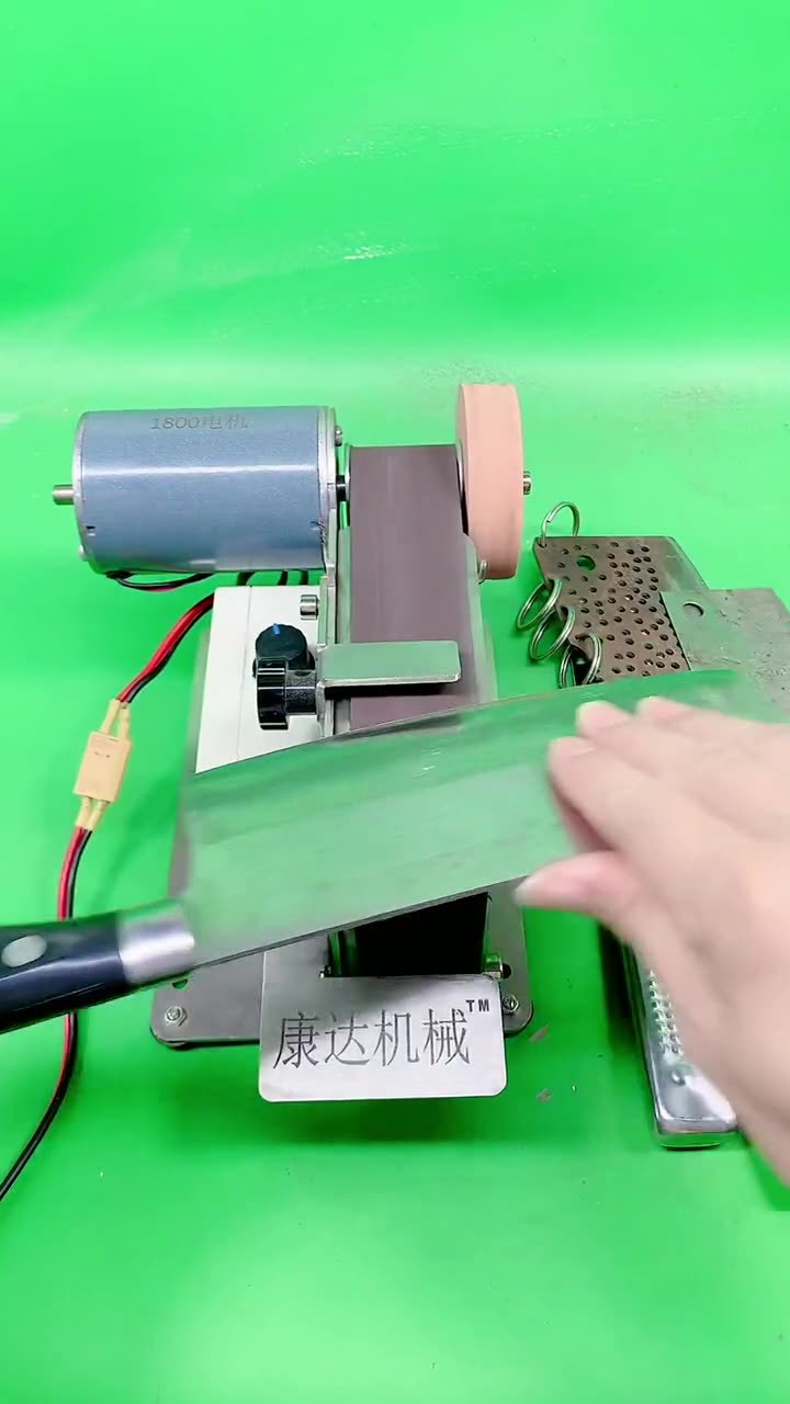 有了砂带机磨刀就是这个简单