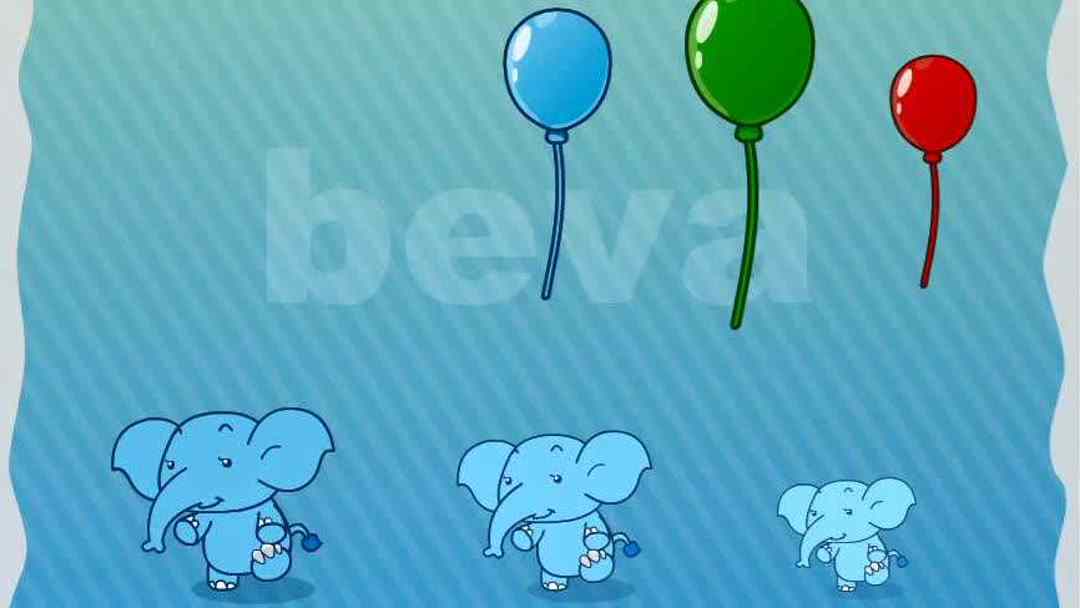 【鱼小鱼】贝瓦儿歌故事教育:森林大会动物发气球区分大小?游戏