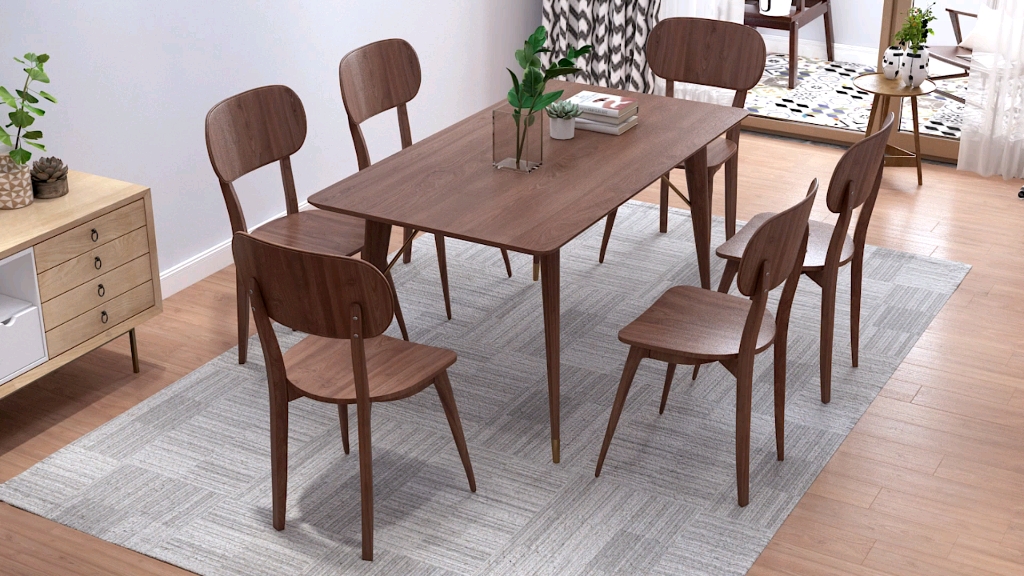 【3d建模】渲染餐桌家具安装动画