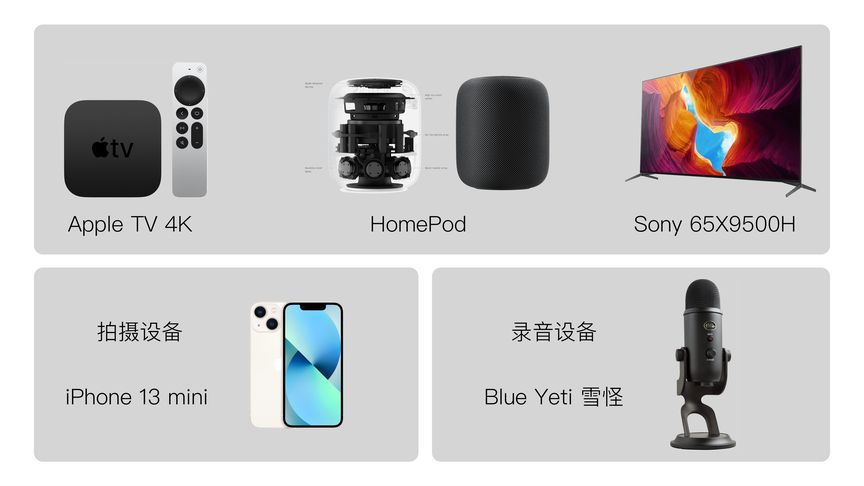 Apple TV 4K 搭配 HomePod 立体声播放音乐和电影音效测试