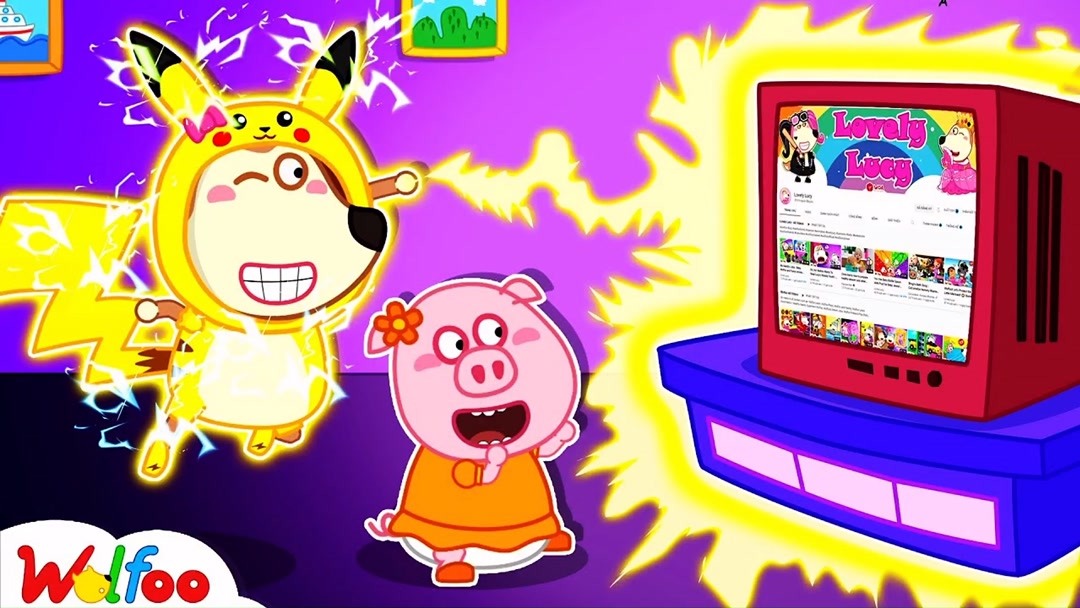 露西变成皮卡丘,竟还能给电视充电,这也太厉害了吧