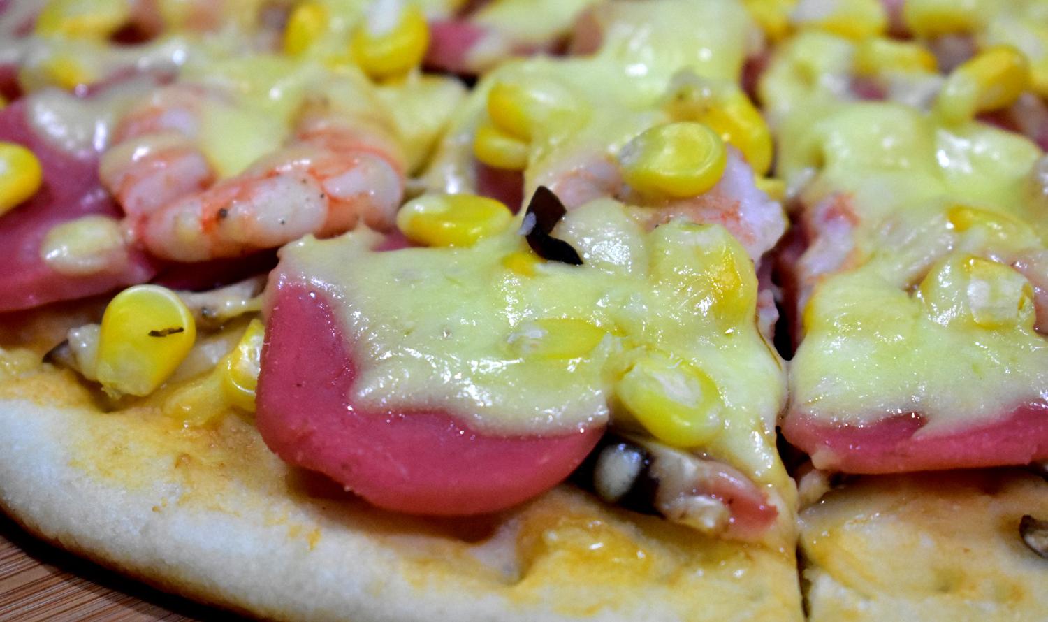 用平底锅做家常版披萨,做法简单超好吃,两个宝宝抢着吃