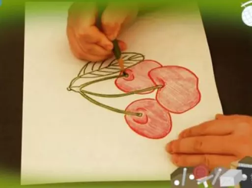画樱桃,教宝宝学画画讲解步骤,如何教幼儿学绘画教程,乐成宝贝