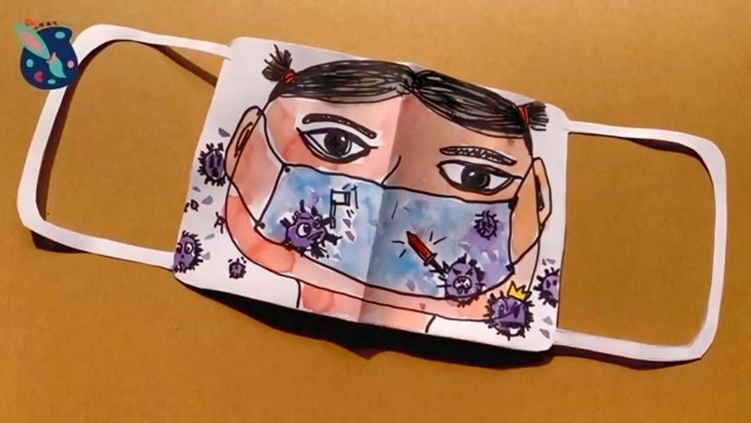 美术:《抗疫口罩》设计