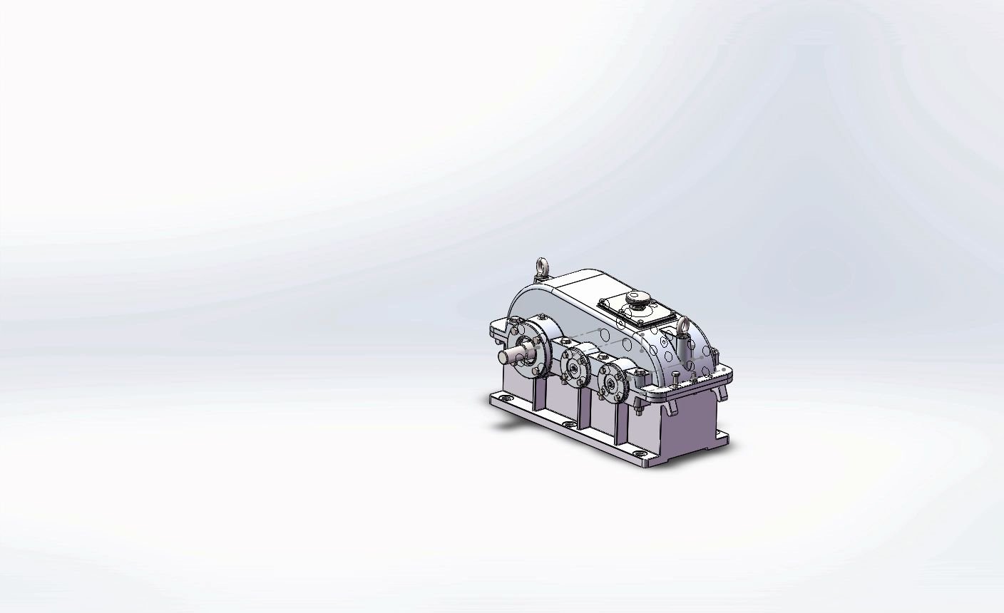 二级展开式圆柱斜齿轮减速器