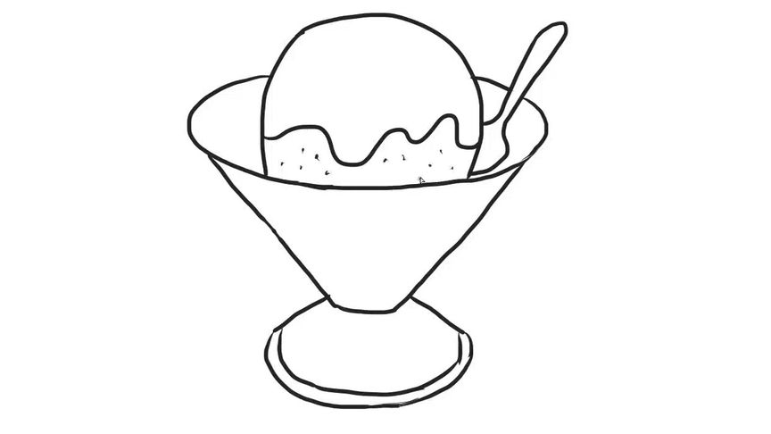 冰激凌卡通幼儿简笔画 宝宝轻松学画画