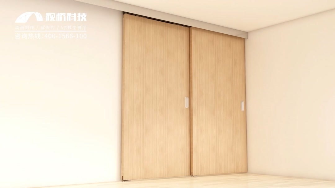 推拉门安装动画演示