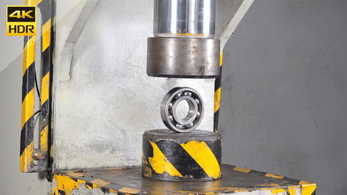 滚珠轴承的强度有多大?我们用液压机测试一下