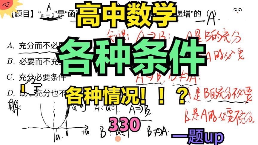 高中数学每日一题:各种条件的判断你会了吗?