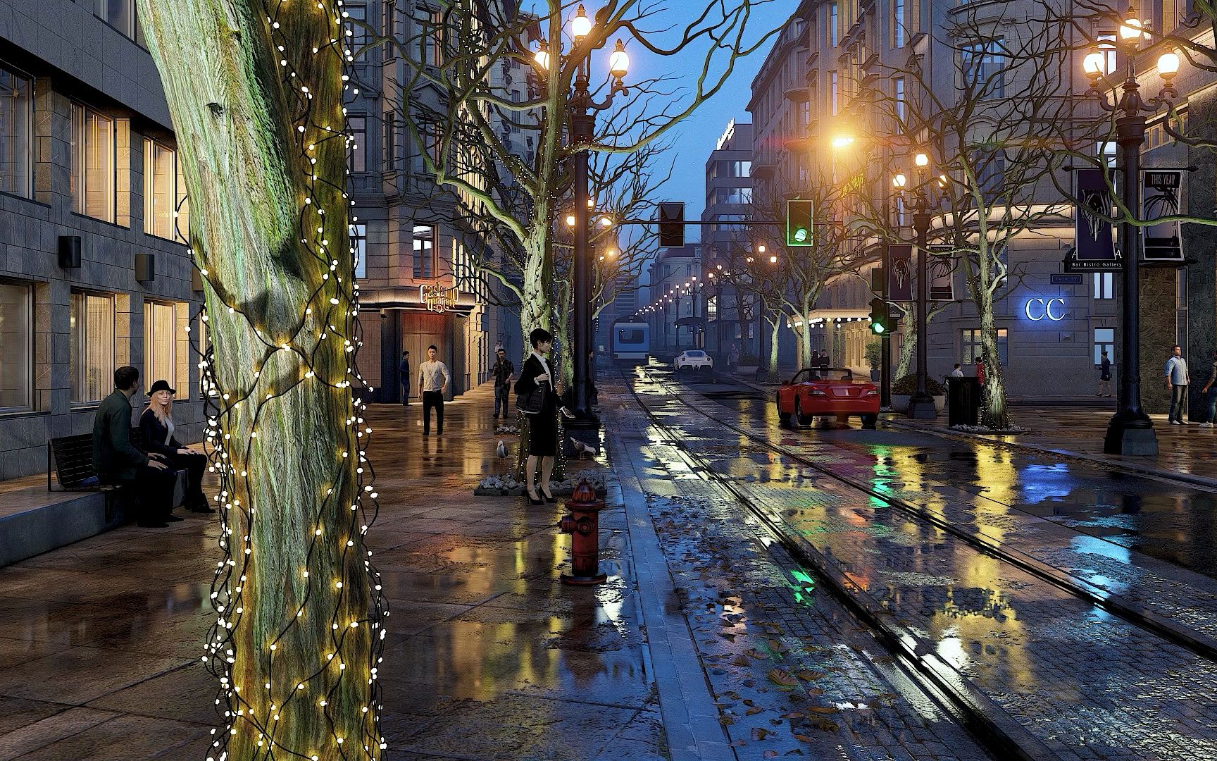 Lumion动画练习——欧式商业街