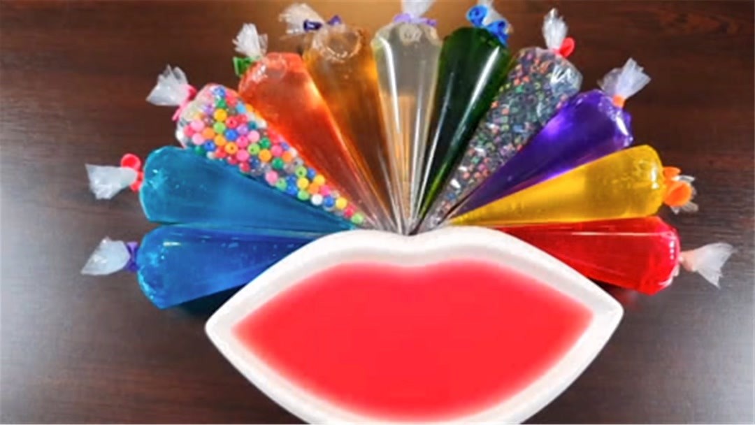 DIY史莱姆教程,裱花袋水晶液、彩虹珍珠豆,无硼砂无胶水