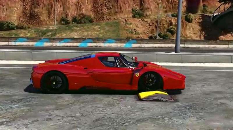 汽车模拟车祸:法拉利跑车过减速带,看看什么样?你有法拉利吗