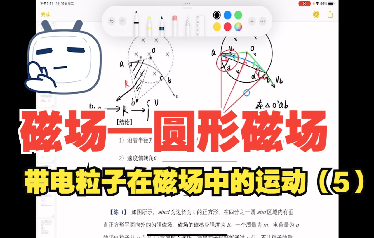 【磁场】圆形边界磁场分析