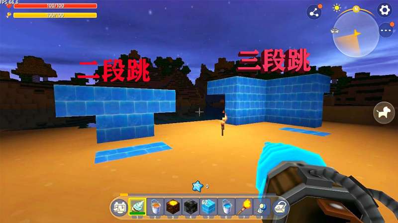 迷你世界:二段跳和三段跳教学,技巧其实很简单,没你想得那么难