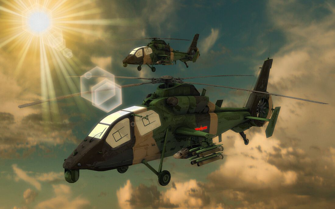 【3dmax建模】现实级道具“直升机”建模,次世代模型卡线布线制作...