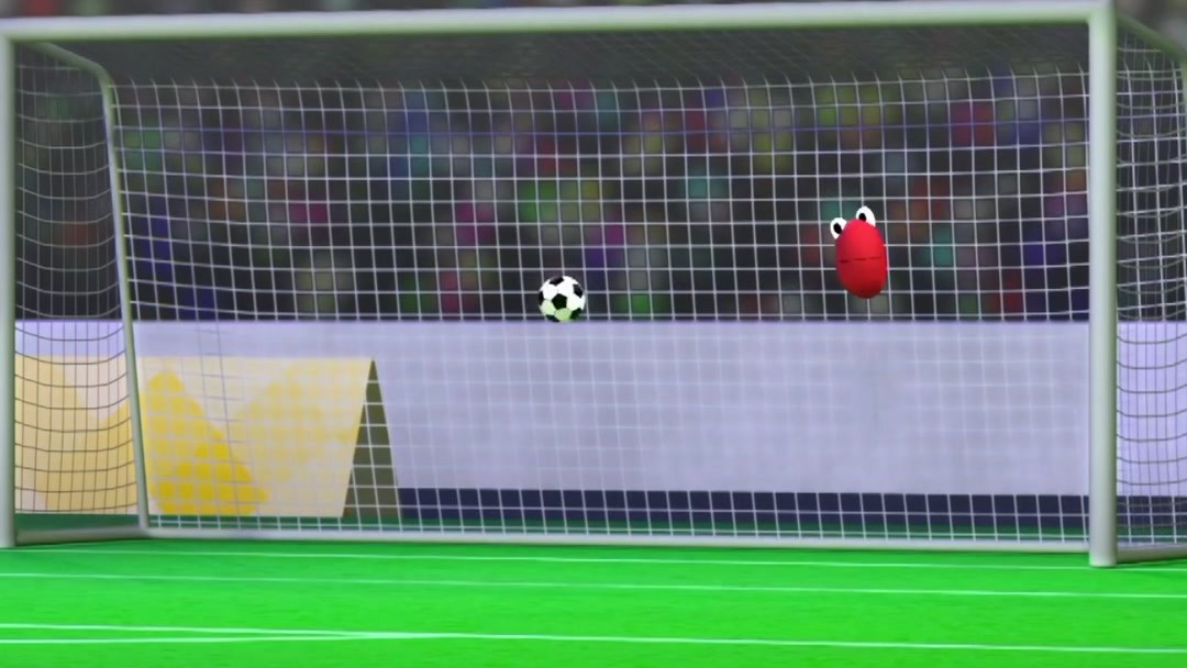 数字积木 搞笑动画:11哥的射门 竟然被守门员拦下了 好可惜呀