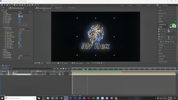 如何用AE给自己的logo做电光动画