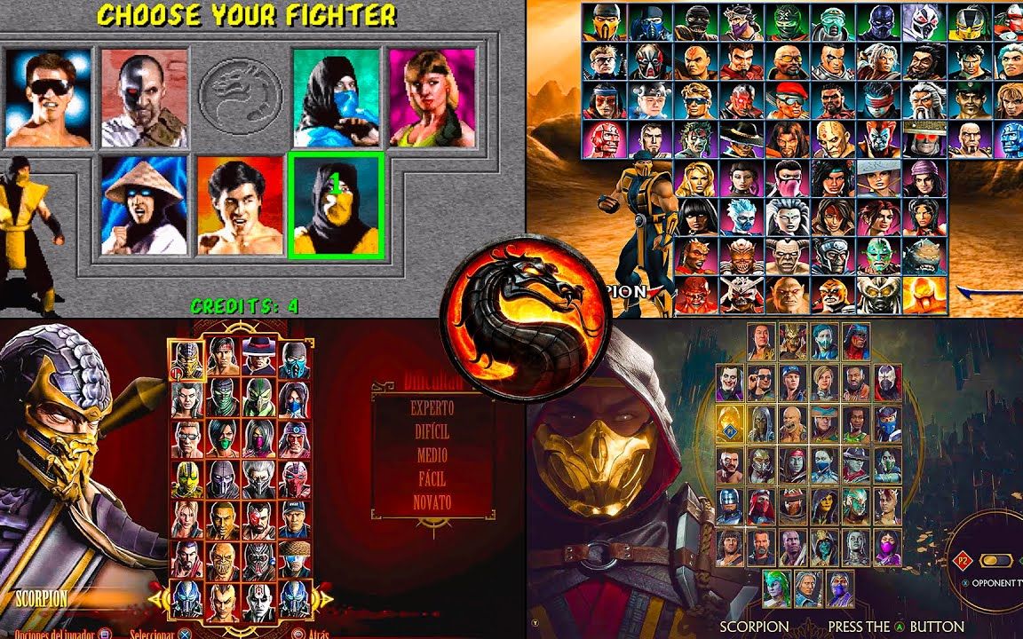 真人快打历代选人界面演变--Evolution of Select Screen in ALL Mortal ...
