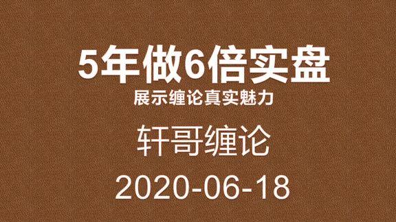 实盘5年做6倍2020-06-18展示缠论的魅力 #股 #缠论 #缠中说禅