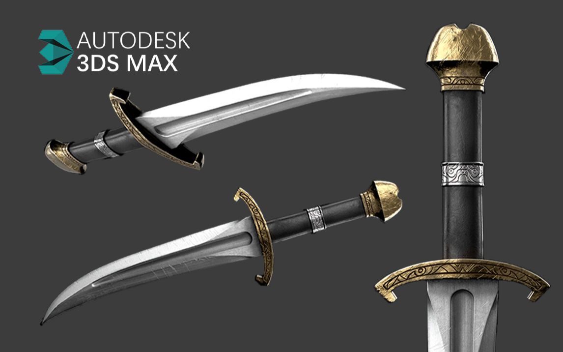 ...世代建模,武器小刀思路讲解,低模布线中模卡线/UV拆分到材质贴图教学