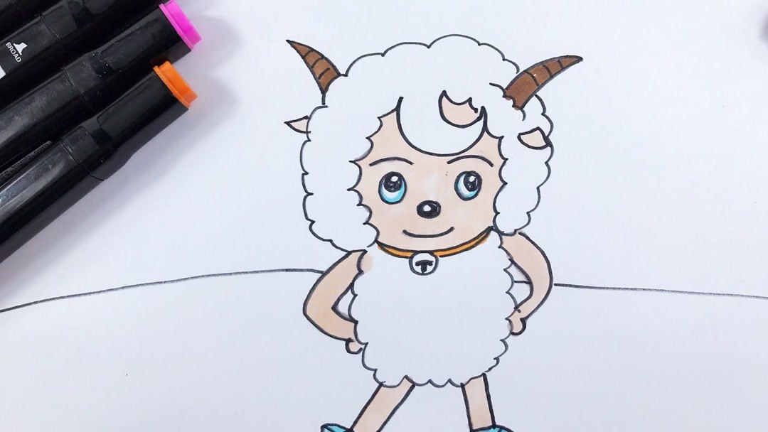 简笔画教程喜羊羊