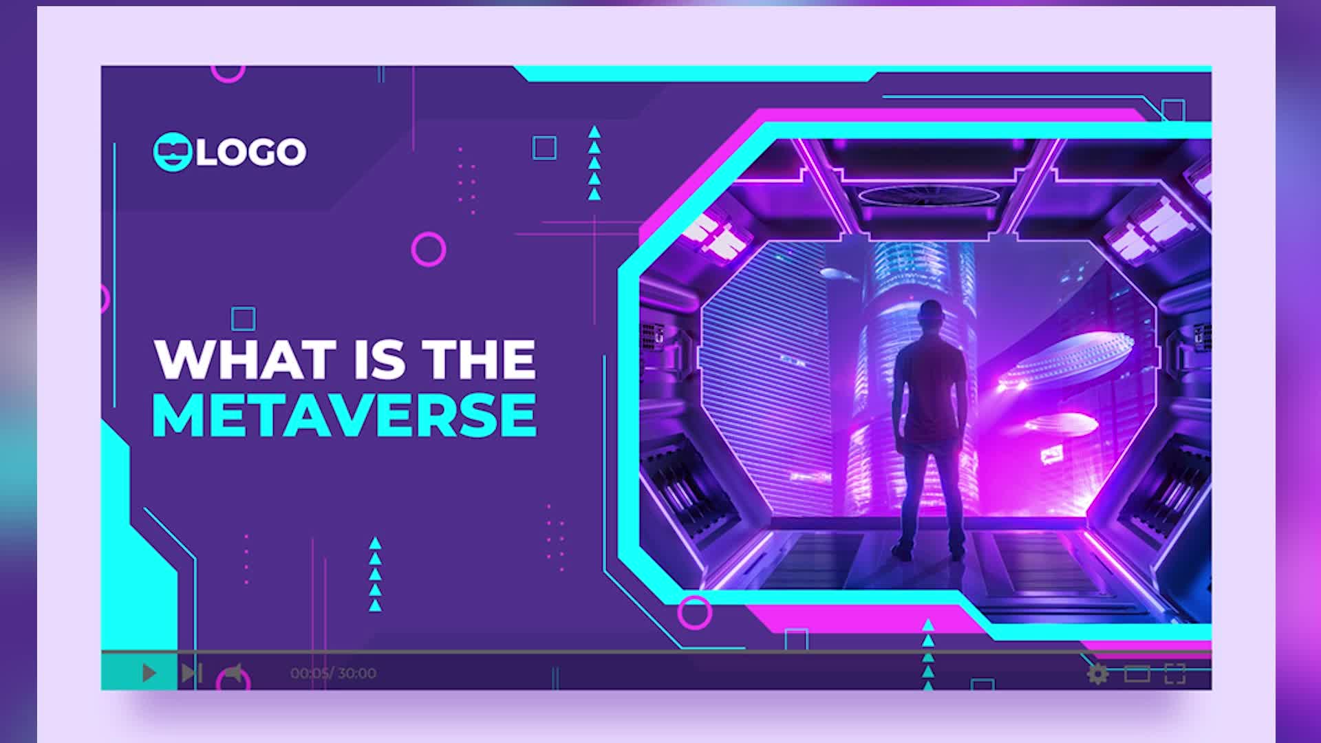 时尚科技公司VR元宇宙网站网页Banner海报版式设计模板AI矢量素材