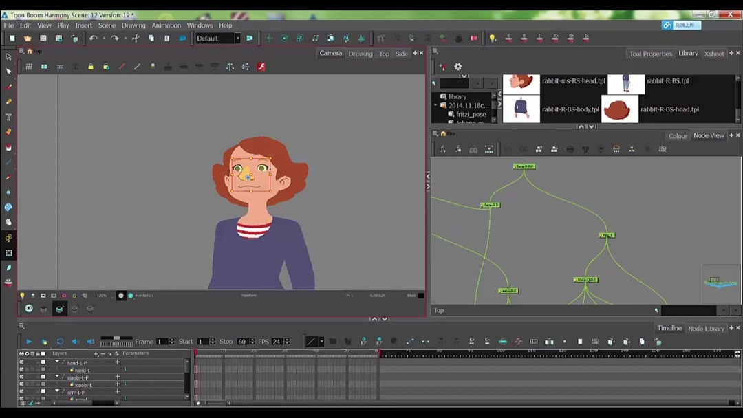 ToonBoomHarmony使用技巧系列之十拆分人物关系链讲解