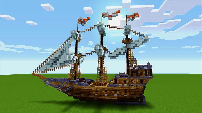 玩家拿出1个盒子,激活之后,能够很快建造一艘大船!