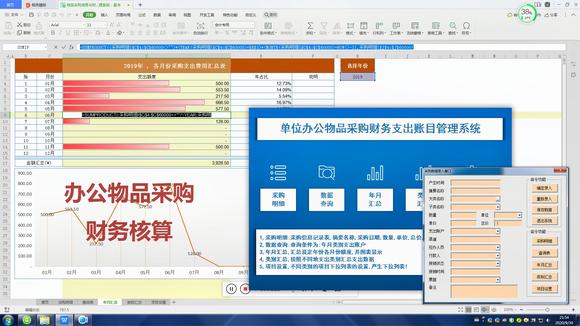 单位后勤管理,办公物品采购,财务核算管理系统