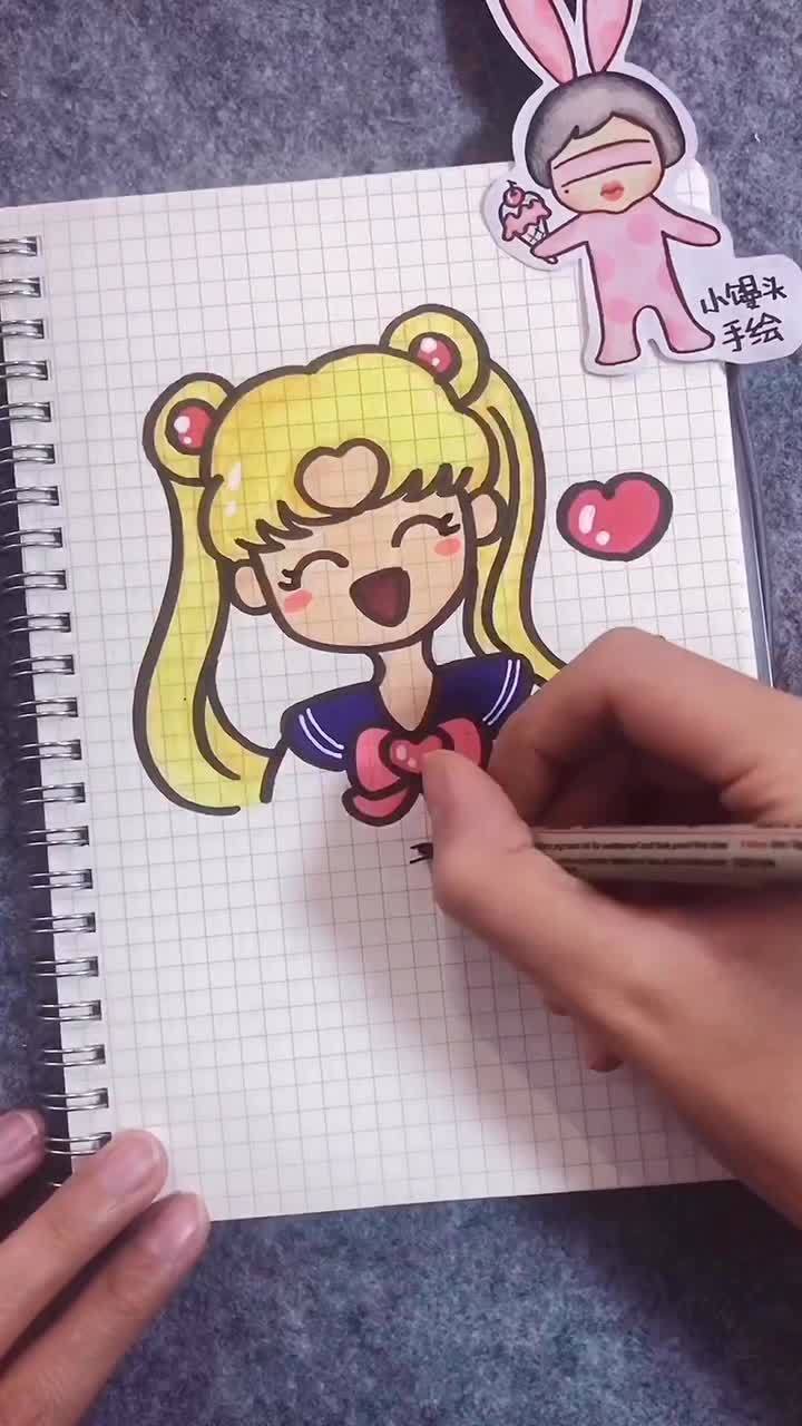 水冰月简笔画~