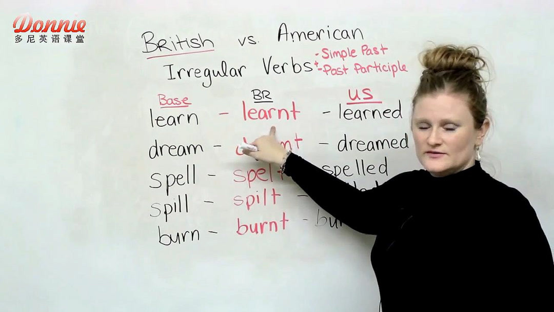 外教语法课:英语中动词的不规则变化英美之间有何不同?