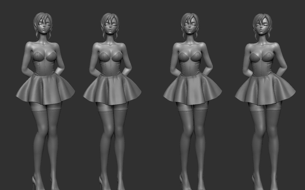 建模大师教你如何用zbrush雕刻老婆?做一个白衣新娘!zbrush次世代...