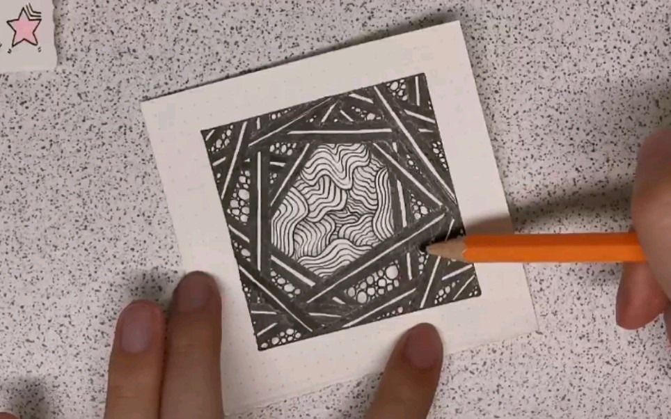 【佛系手绘日常】简单的黑白图案 装饰 解压 禅绕画 针管笔