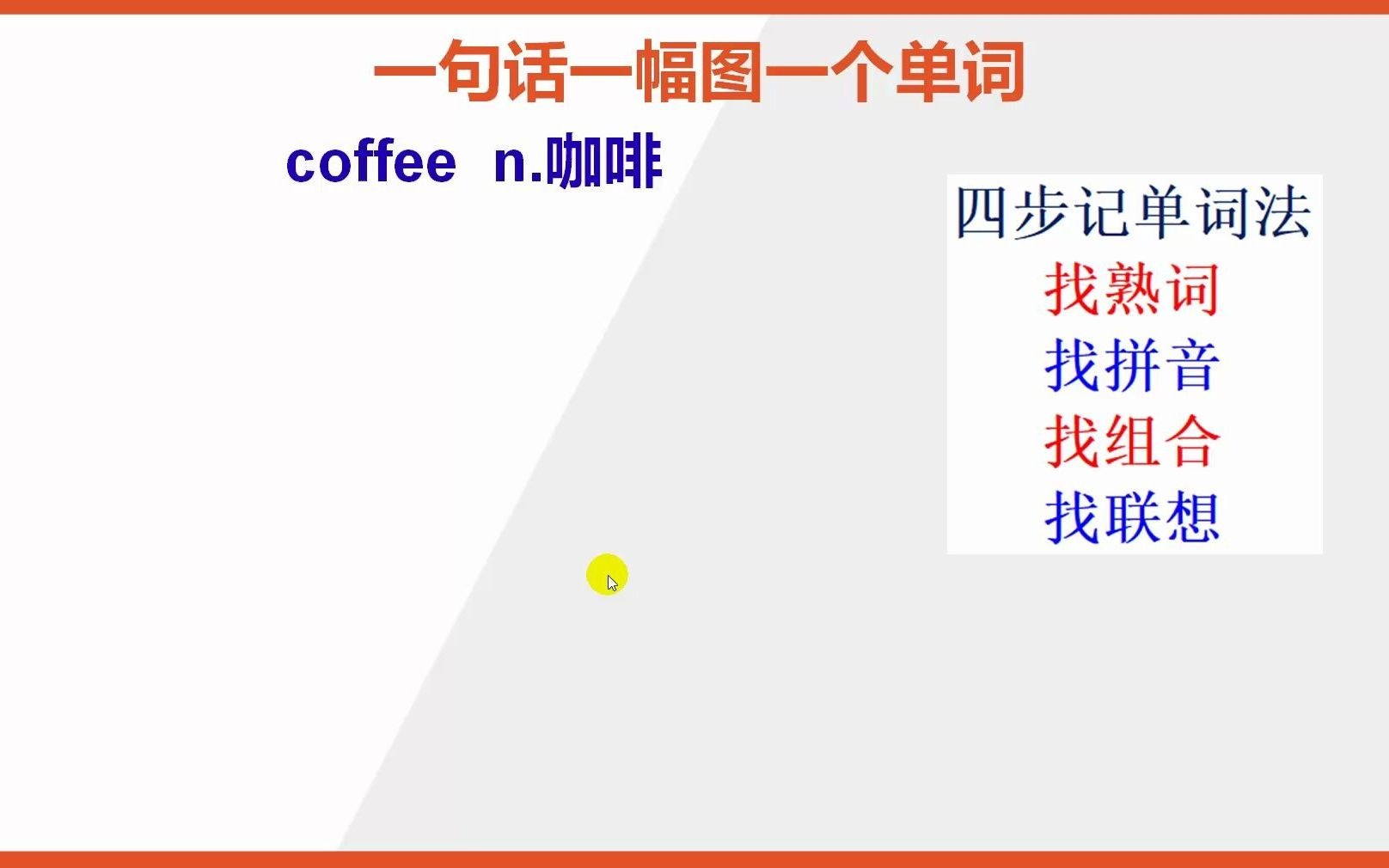 coffee咖啡的英语单词怎么背