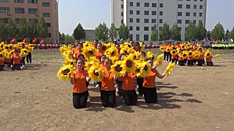 幼儿教师大型舞蹈表演--高柳镇中小学运动会开幕式