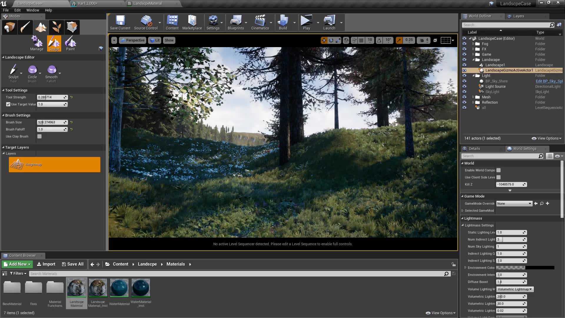 UE4地形案例讲解-地貌系统