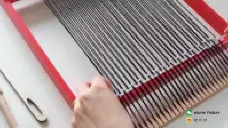 北欧编织挂毯 基础教程-平针