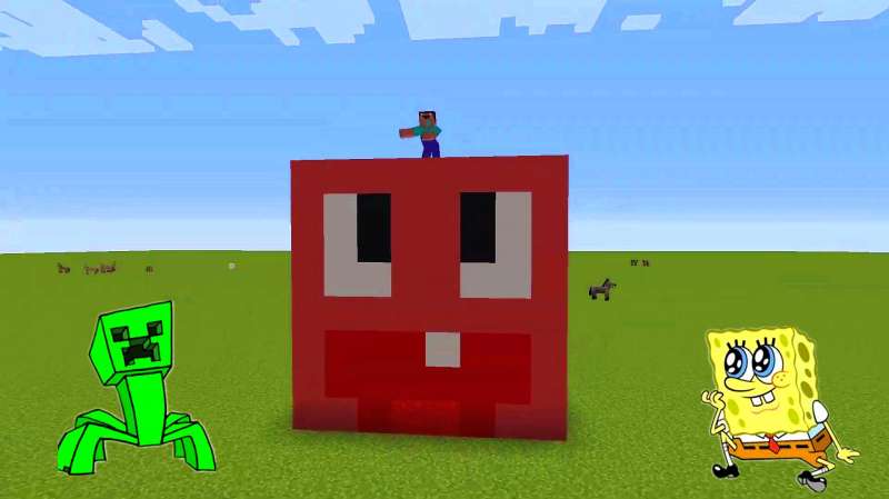 我的世界:看“海绵宝宝”的动画片,结果盖了一个房屋!