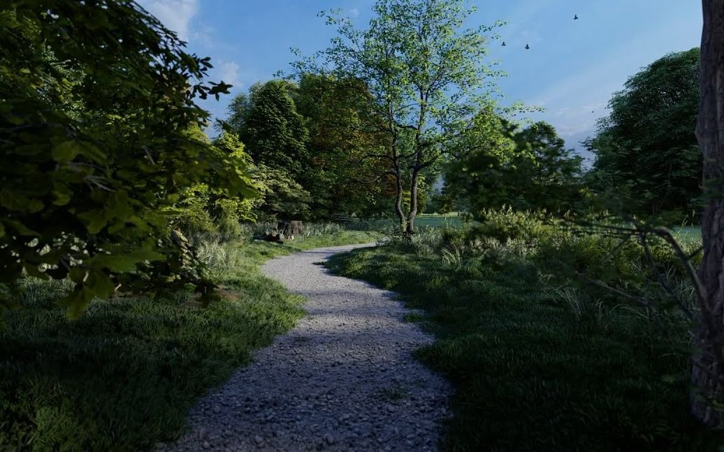 LUMION Sketchup_简单的小路 教程