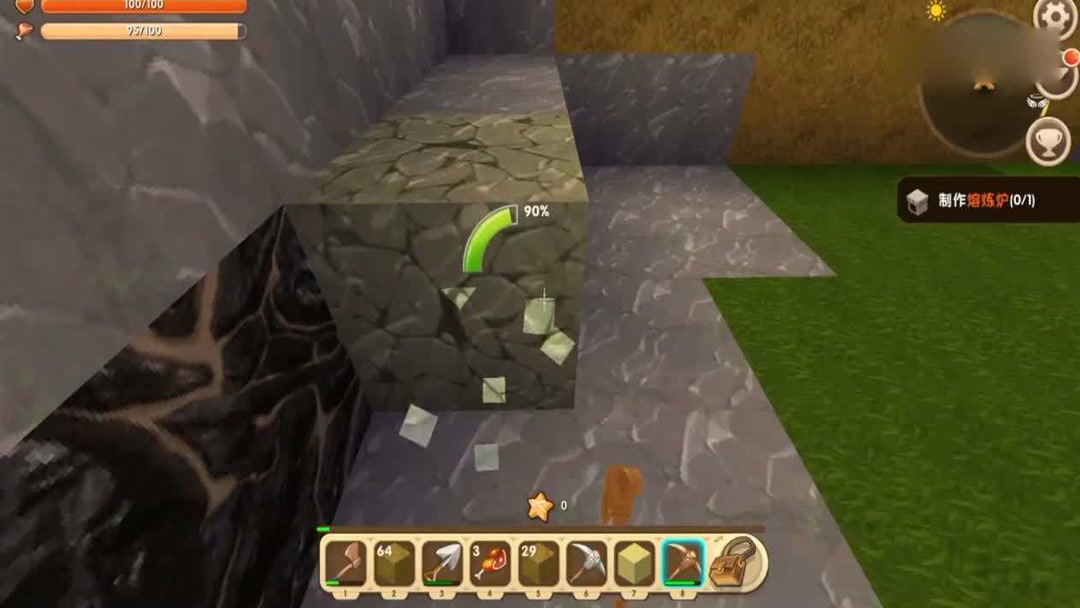 小宇迷你世界3-为了建房子收集材料,发现了好多煤块