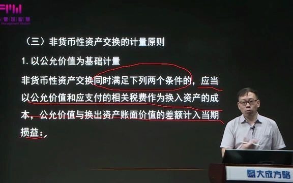 视频中心_非货币性资产交换的会计处理与税法差异分析及操作实务