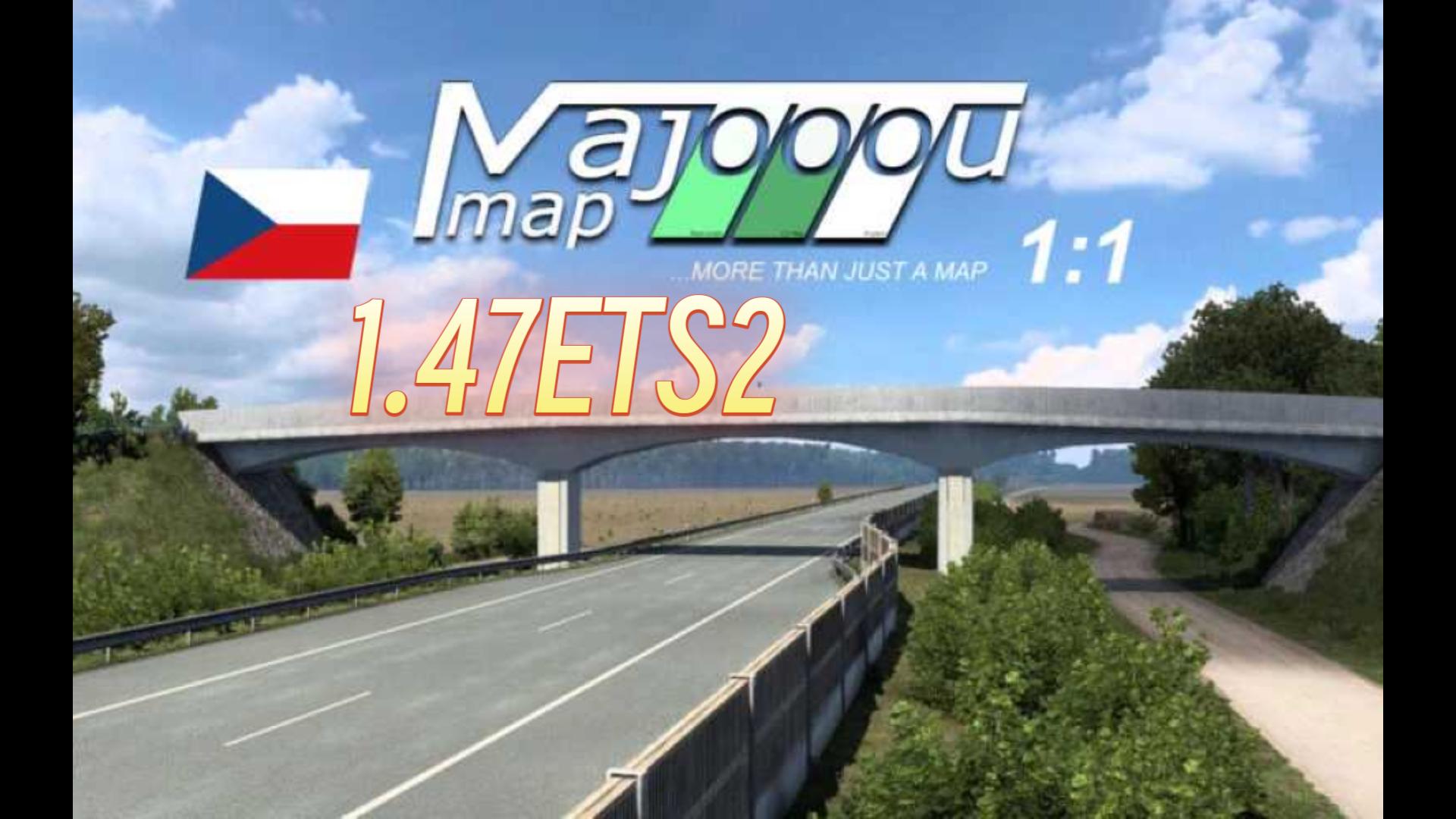 欧洲卡车模拟2:1.47捷克1:1独立地图mod 尺寸大不大自己体验吧 欧卡...