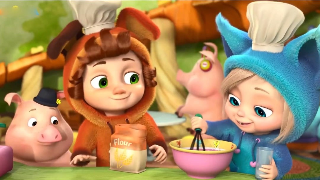 儿童益智动画,下雨了宝贝们给小鸡宝宝打伞