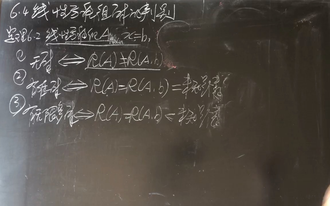 ...线性方程组解的判别---6.4 线性方程组解的判别 6.4.1(3) 齐次线性方程...