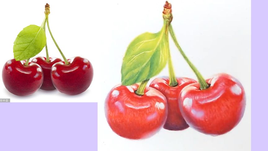 不会画红红的樱桃,质感刻画不出来这些都不用担心哦!看完就学会