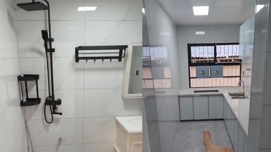 房主装修将卫生间和厨房互通,中介第一次见傻眼:洗澡炒菜两不误